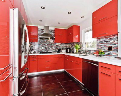 Red Kitchen Cabinets | Sebring Design Build | Kitchen Remodeling