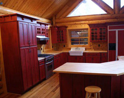 Red Kitchen Cabinets - Sebring Design Build - Kitchen Remodeling