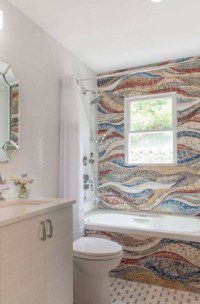 Wave Pattern Tile Design Ideas | Sebring Design Build