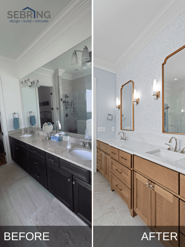 Elegant with a Twist Master Bath Remodel | Sebring Design Build